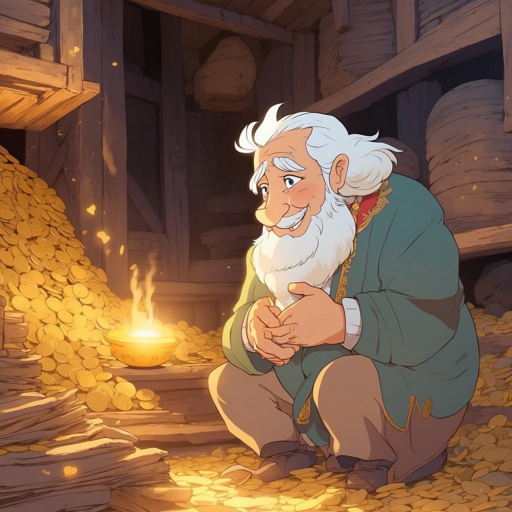 The Miser and His Gold - ThatsMyStorybook.com